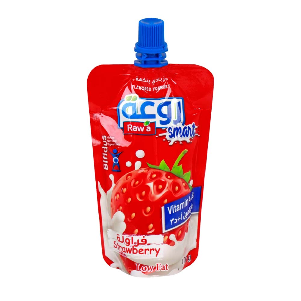 Rawa Fruit Yogurt Strawberry 100 g | Rawabi Hypermarket